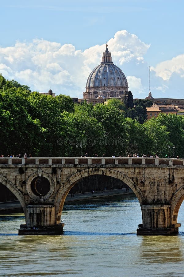 One of the bridges of Rome stock image. Image of scenic - 264793111