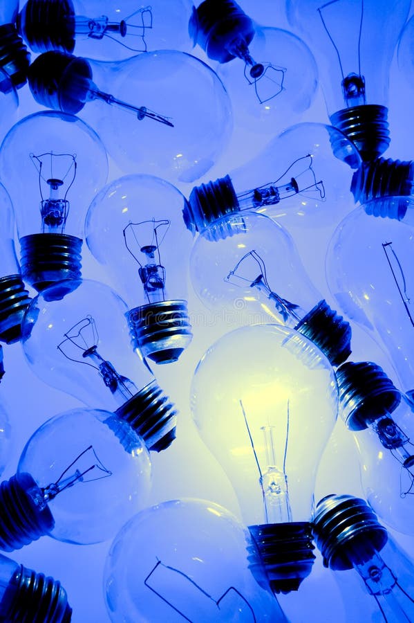 One Bright Bulb. stock image. Image of glow, explanation - 740363