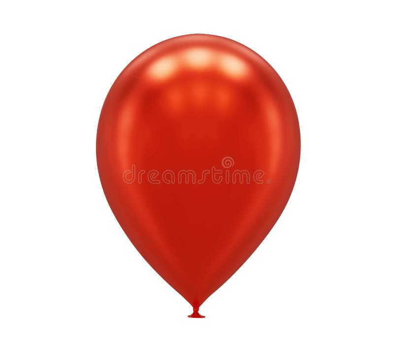 One Bright Glossy Red Balloon Close Up Stock Image - Illustration of ...