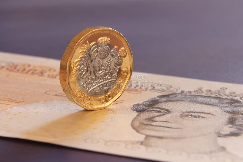 One British Pound, New Type 2017 Editorial Stock Image - Image of ...