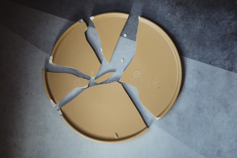 Old Broken Empty Abandoned Industrial Building Interior at Night Stock ...