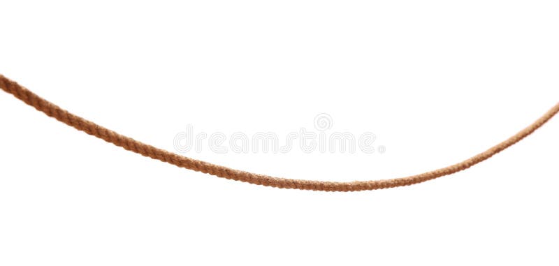 One Brown Braided Rope Isolated on White Stock Photo - Image of decor ...