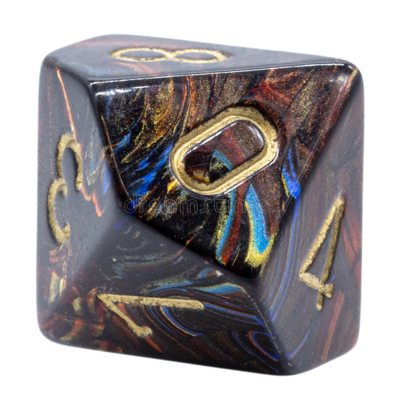 One Brown Marbled W10 or 10 Sided Dice Stock Photo - Image of cube ...
