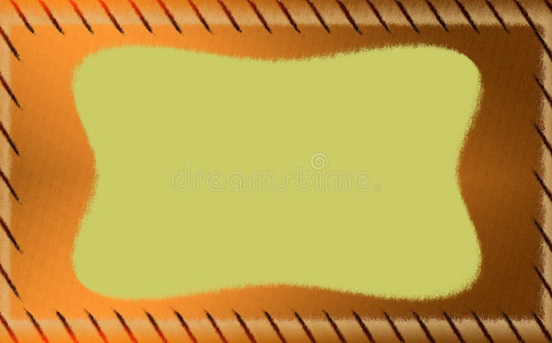 One Brown Rectangular Frame with a Round Irregular Center Stock ...