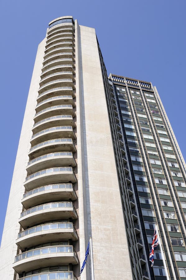 One Building Against Blue Sky Stock Image - Image of industries ...
