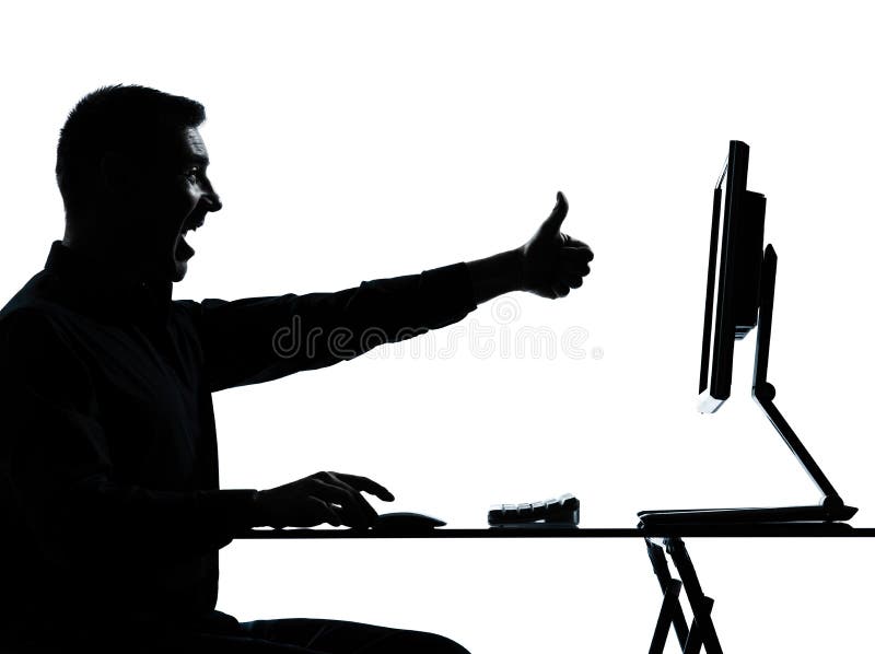 Man Typing Computer Keyboard Stock Image - Image of manager ...