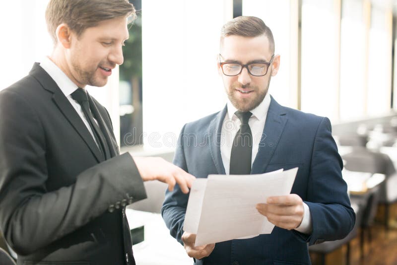 Discussion of contract stock photo. Image of male, couple - 25673786