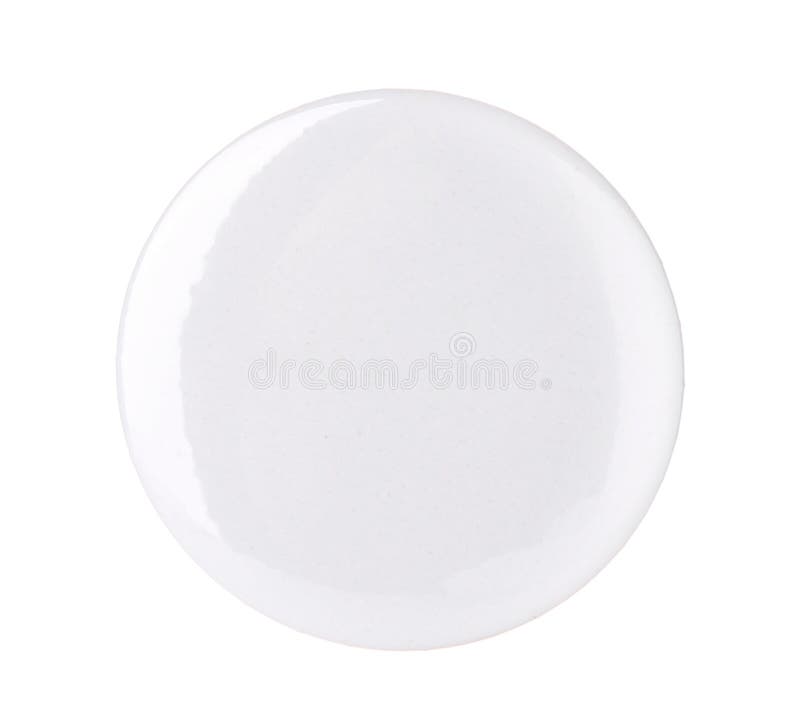 One Button Badge Isolated on White. Mockup for Design Stock Image ...