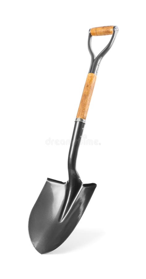 One Camping Shovel Isolated on White. Hand Tool Stock Photo - Image of ...