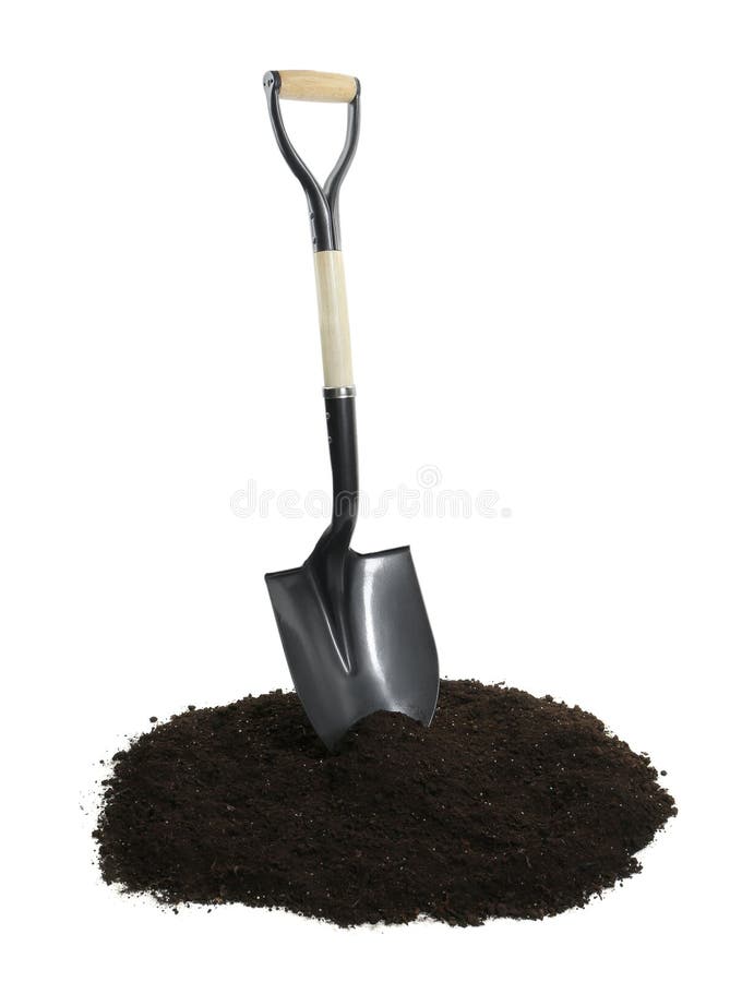 One Camping Shovel Soil Isolated White Hand Tool Stock Photos - Free ...