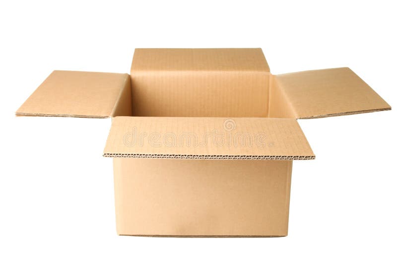 One cardboard box stock photo. Image of object, design - 122102938