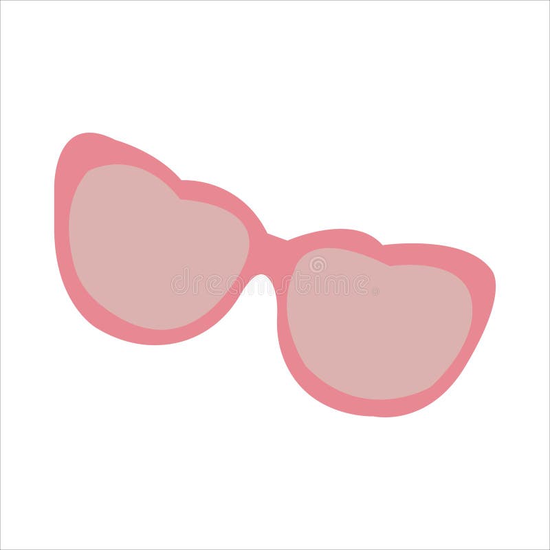 One Cartoon Cute Sunglasses Isolated. Stock Vector - Illustration of ...