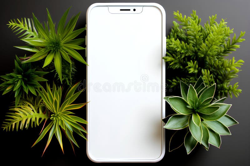 One Cellphone Frame with Blank Screen Isolated Templates on Zen ...