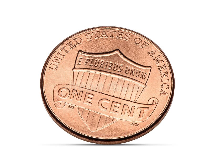 One Cent Coin on White Background Stock Image - Image of investment ...