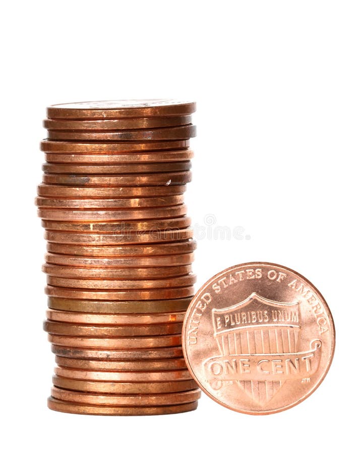 Coin Money in Stacks stock photo. Image of pennies, stack - 45702