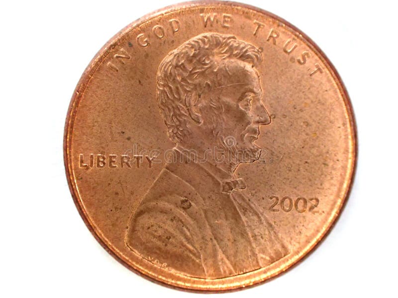 One cent from USA stock image. Image of metal, penny - 114523081