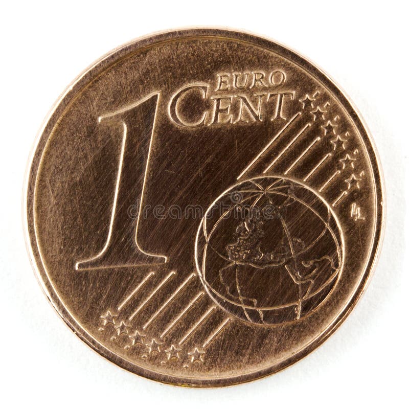 One Cent on a White Background Stock Photo - Image of savings, coin ...