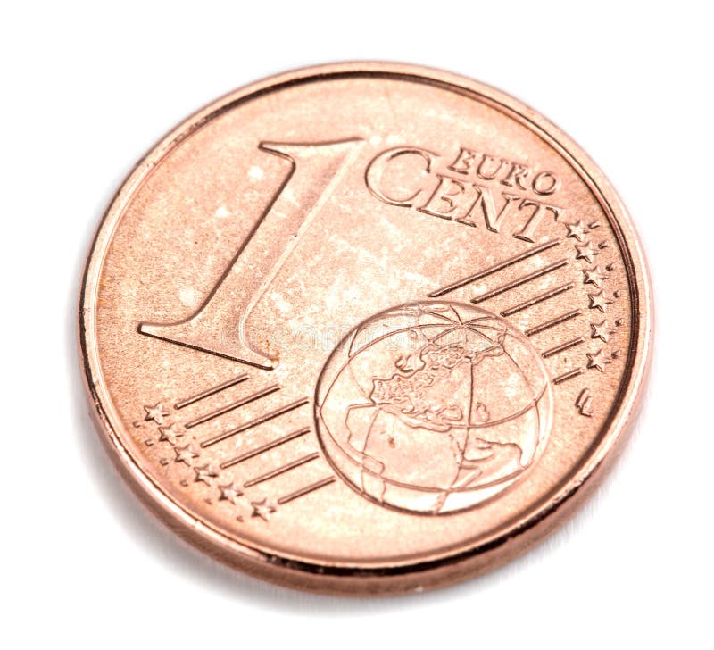 One Cent on a White Background Stock Image - Image of financial, cash ...