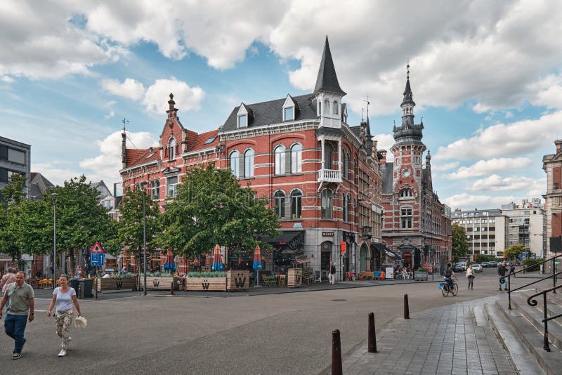 One of the Central Streets of Leuven. Editorial Image - Image of city ...
