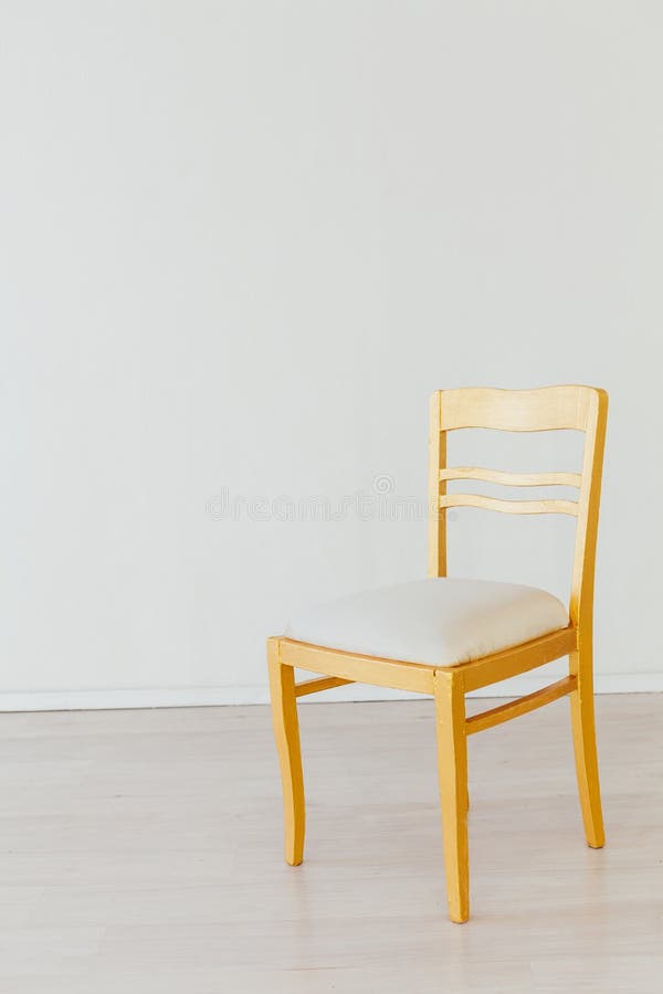 One Chair in the Interior of an Empty White Room Stock Photo - Image of ...