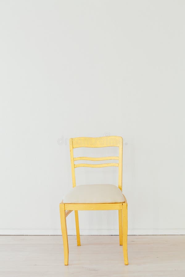 One Chair in the Interior of an Empty White Room Stock Photo - Image of ...