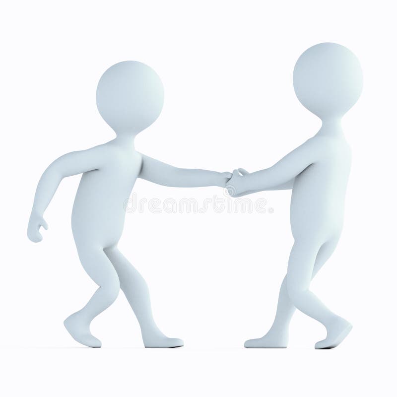 One character pulls other stock illustration. Illustration of trouble ...