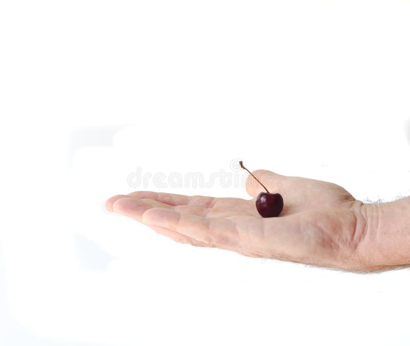 One cherry stock image. Image of nail, closeup, nourishment - 14891629