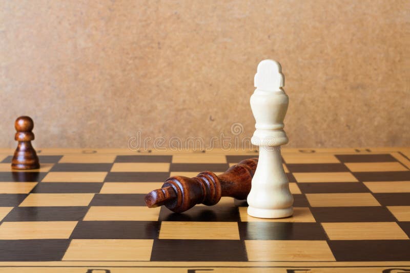 One Chess King Dominating Another Stock Photo - Image of pawn, battle ...