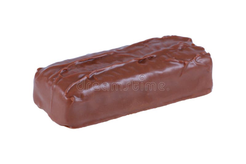 One Chocolate Bar Isolated on White Stock Photo - Image of long, melt ...