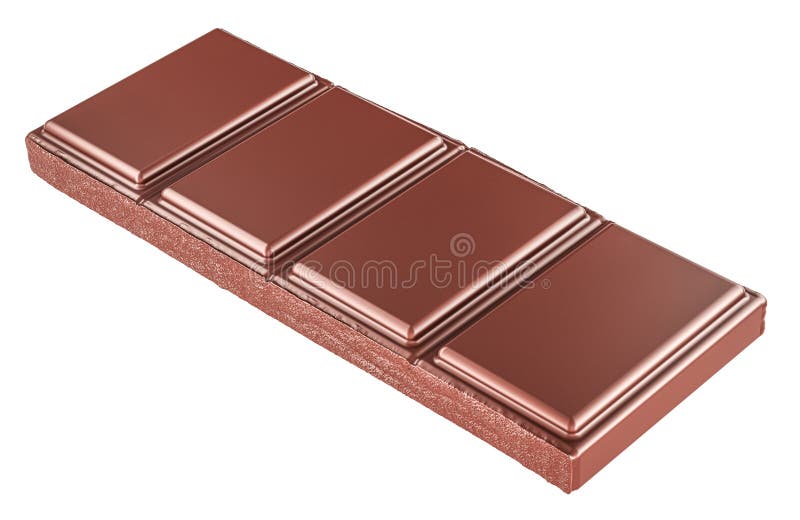 One Chocolate Bar Piece, 3D Rendering Stock Illustration - Illustration ...