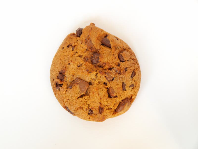 One chocolate chip cookie stock image. Image of baked - 15128735