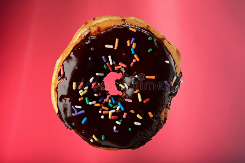 One chocolate donut stock image. Image of treat, sugar - 74702757