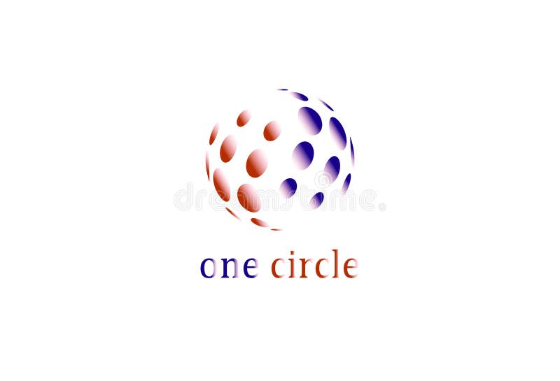 One circle logo design stock vector. Illustration of document - 246469777