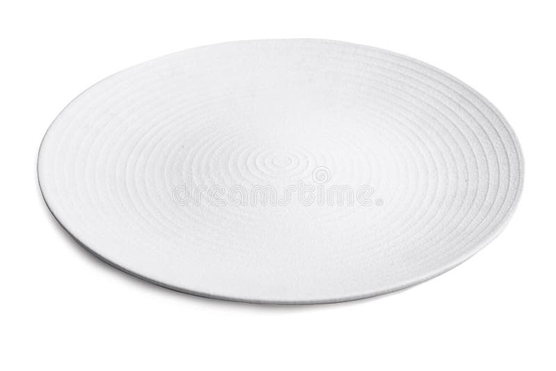 One Clean Round Empty Plate Stock Photo - Image of white, empty: 153363636