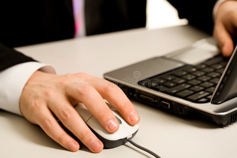 One-click stock image. Image of modern, hands, connected - 4154945