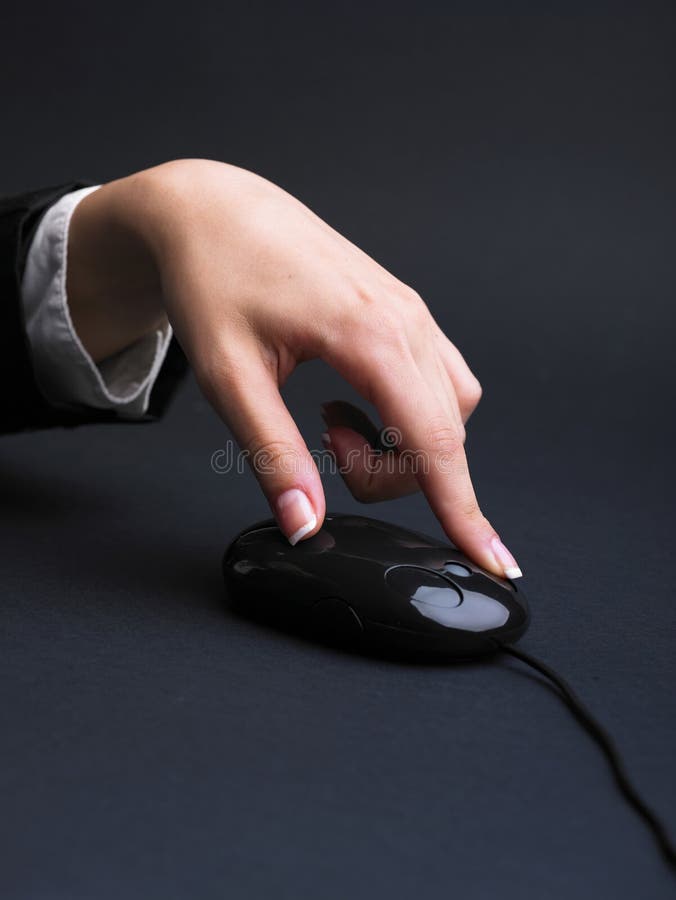 One-click management stock photo. Image of hand, technology - 15132488