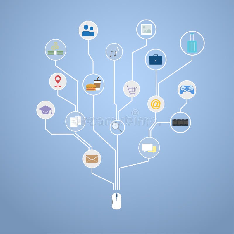 Easy Life Icons Set, Flat Style Stock Vector - Illustration of disease ...