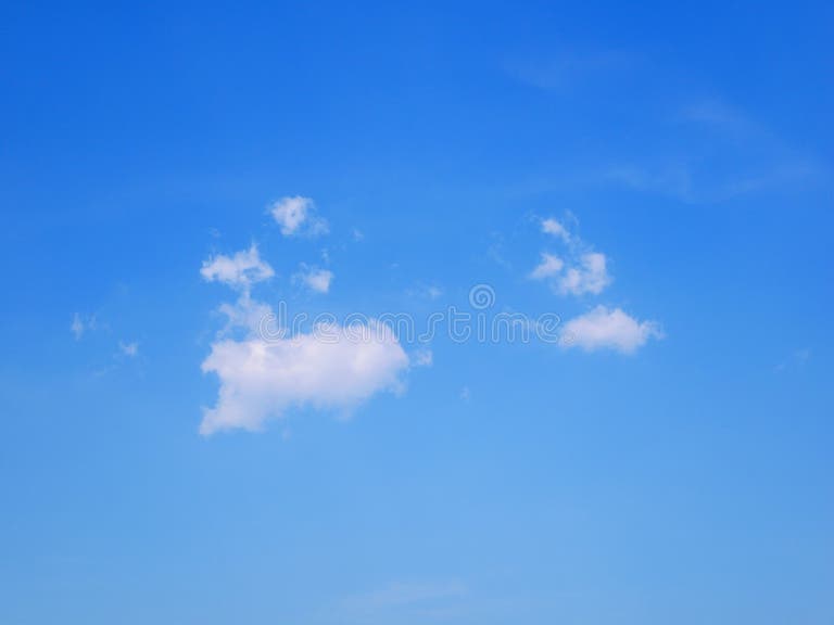 Only One Cloud among the Blue Sky Stock Photo - Image of color, outdoor ...