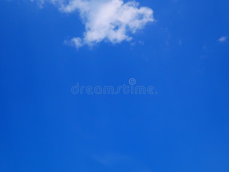 Only One Cloud among the Blue Sky Stock Photo - Image of outdoor ...