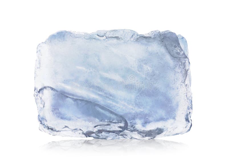 One Cold Ice Cube Isolated on White Stock Image - Image of coolness ...