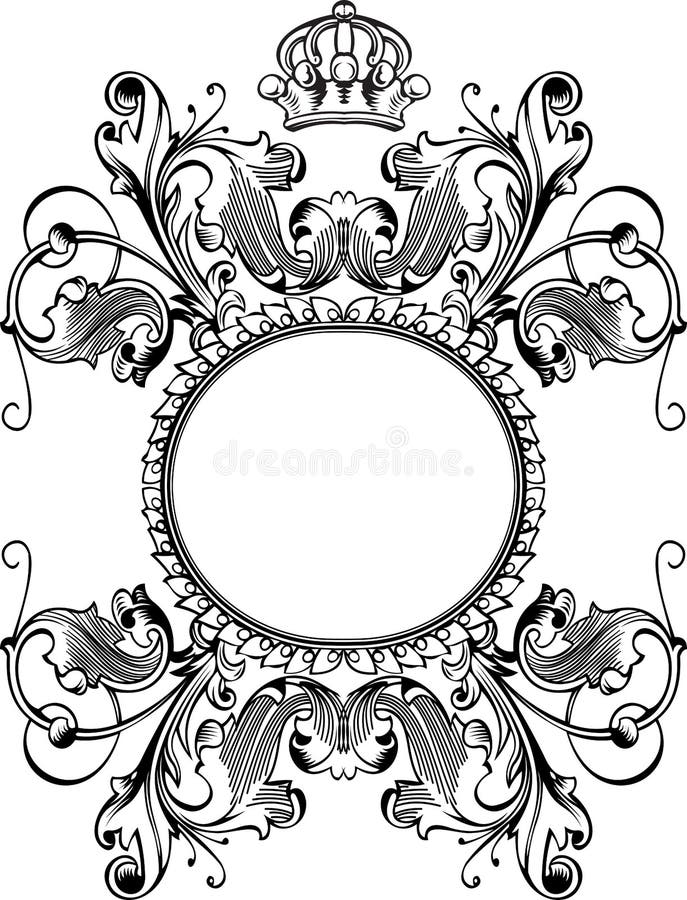 One Color Royal Crown Vintage Banner Stock Vector - Illustration of ...
