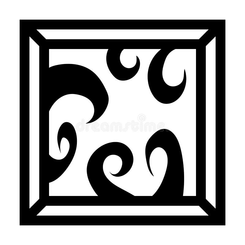 One-color Design or Decor in the Form of a Tile Stock Illustration ...