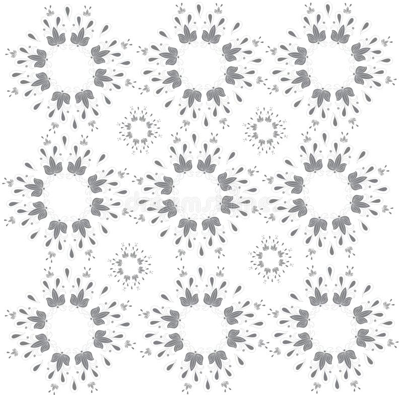 One-color Pattern Floral Pattern Stock Illustration - Illustration of ...