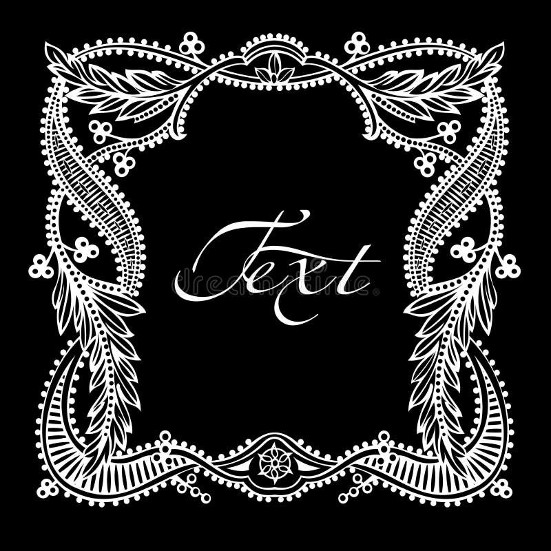 One Color Quad Text Banner stock vector. Illustration of ornate - 18350063