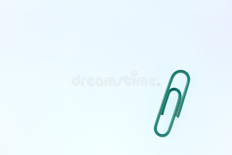 One Colored Isolated Paper Clips Stock Image - Image of paper, office ...