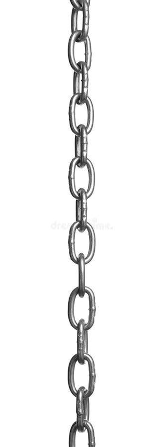 One Common Metal Chain Isolated on White Stock Image - Image of detail ...