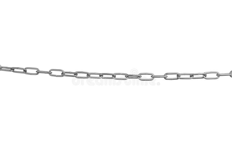 One Common Metal Chain Isolated on White Stock Photo - Image of iron ...