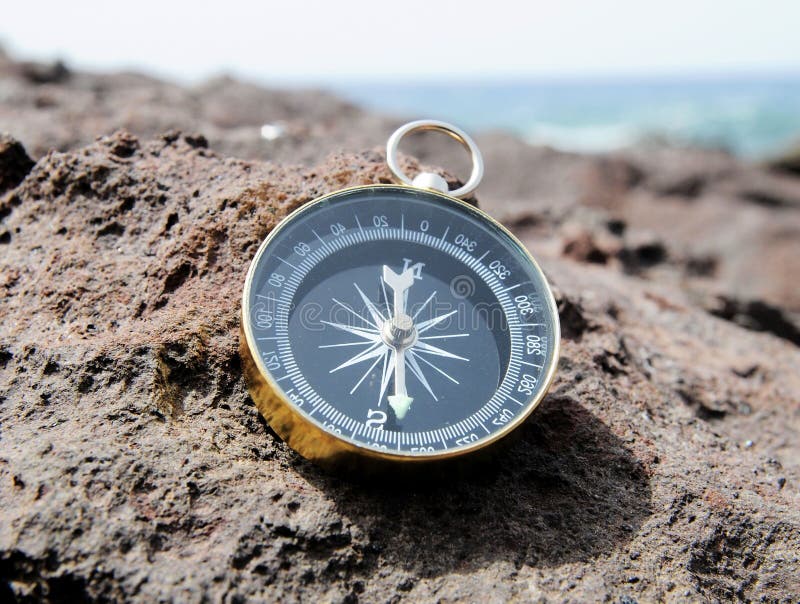 Compass and Ocean - Orientation Concept Stock Image - Image of magnetic ...