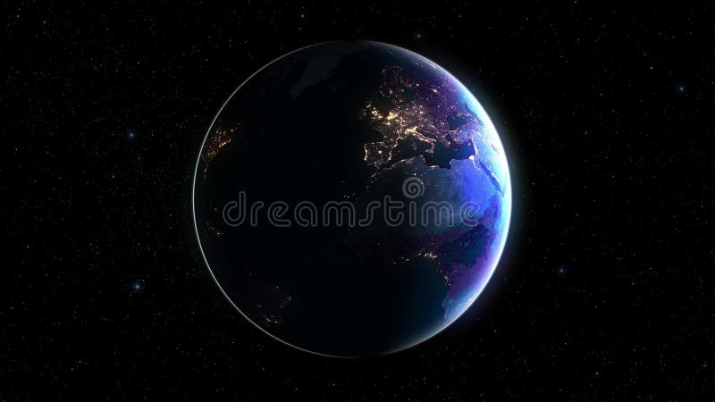 One Complete Rotation of the Earth on Its Axis Stock Footage - Video of ...