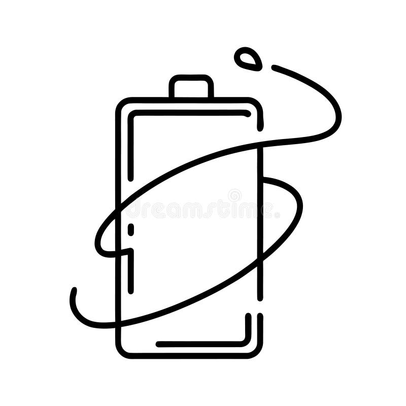 One Continuous Battery Charging Pattern. Electricity Symbol, Energy ...